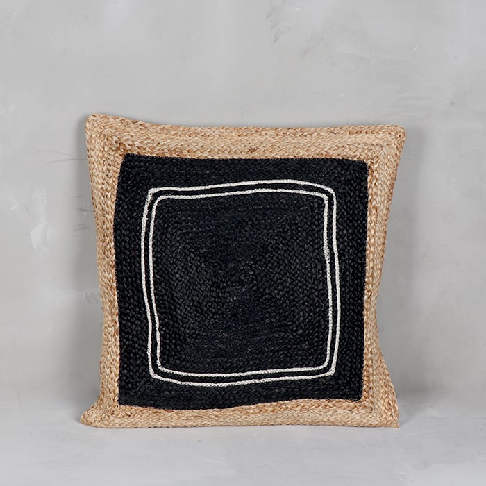 FUNDA COJIN YUTE NEGRO – Area Design